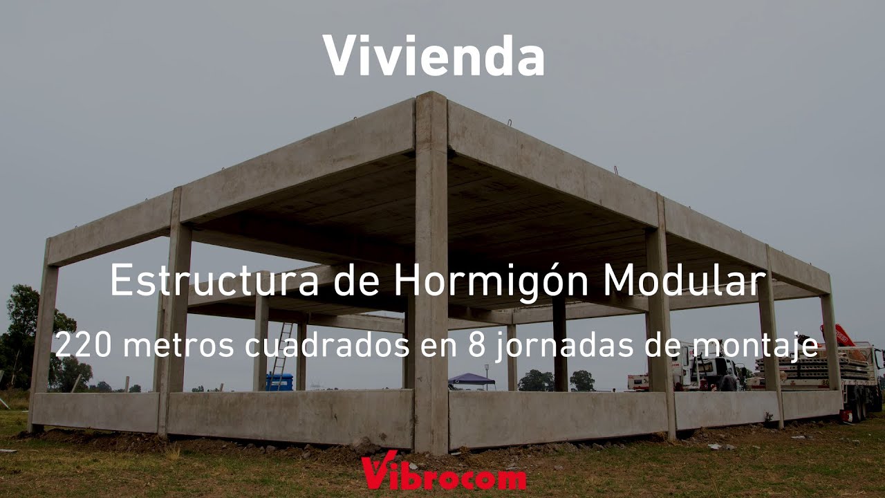 Vivienda: Estructura de hormigón premoldeado y pretensado.