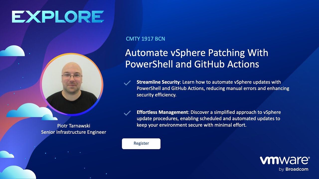 CMTY1917BCN - Automate vSphere Patching with PowerShell and GitHub Actions