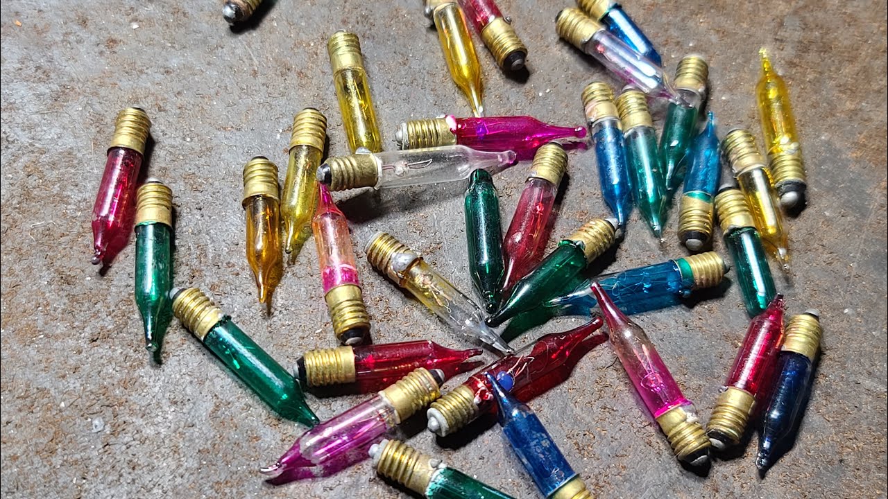 Vintage E5 Screw Base Mini Christmas Light Bulbs