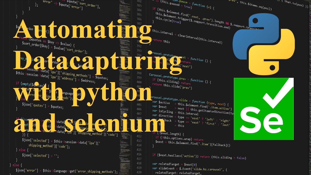 Python project: Automate data capturing Automating data capturing with python and selenium,