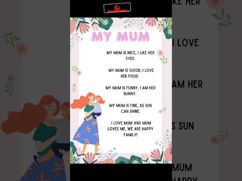 My Mum | English Poems for kids | Poems In English | #anushkaailani #shorts