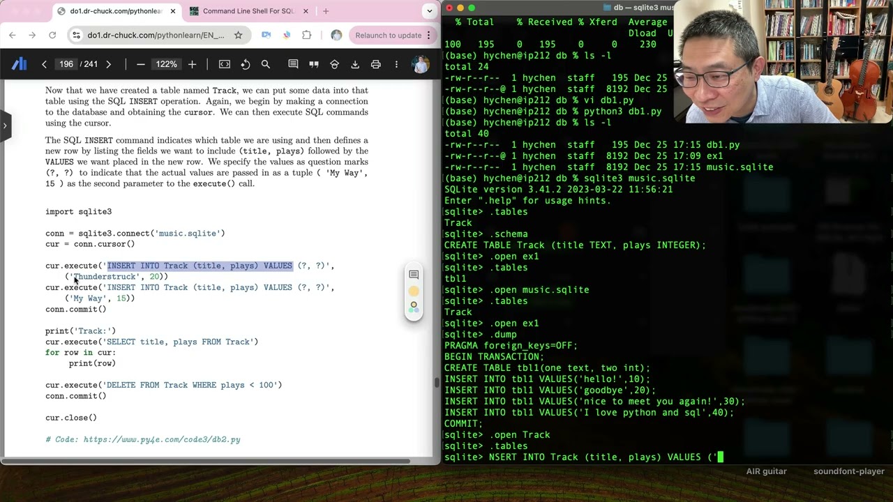 15-3. Python SQLite:: db2.py with SQLite CLI