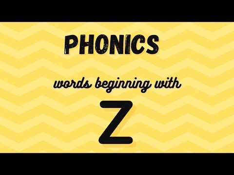 Phonics - words beginning with z