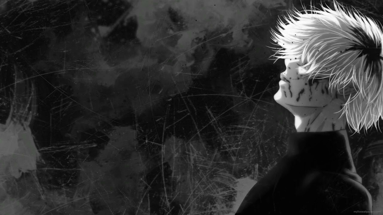 Ken Kaneki Black White 4K Live Wallpaper