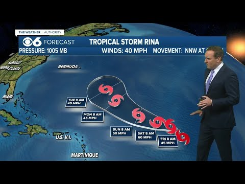 Update look at storm track for Tropical Storm Rina