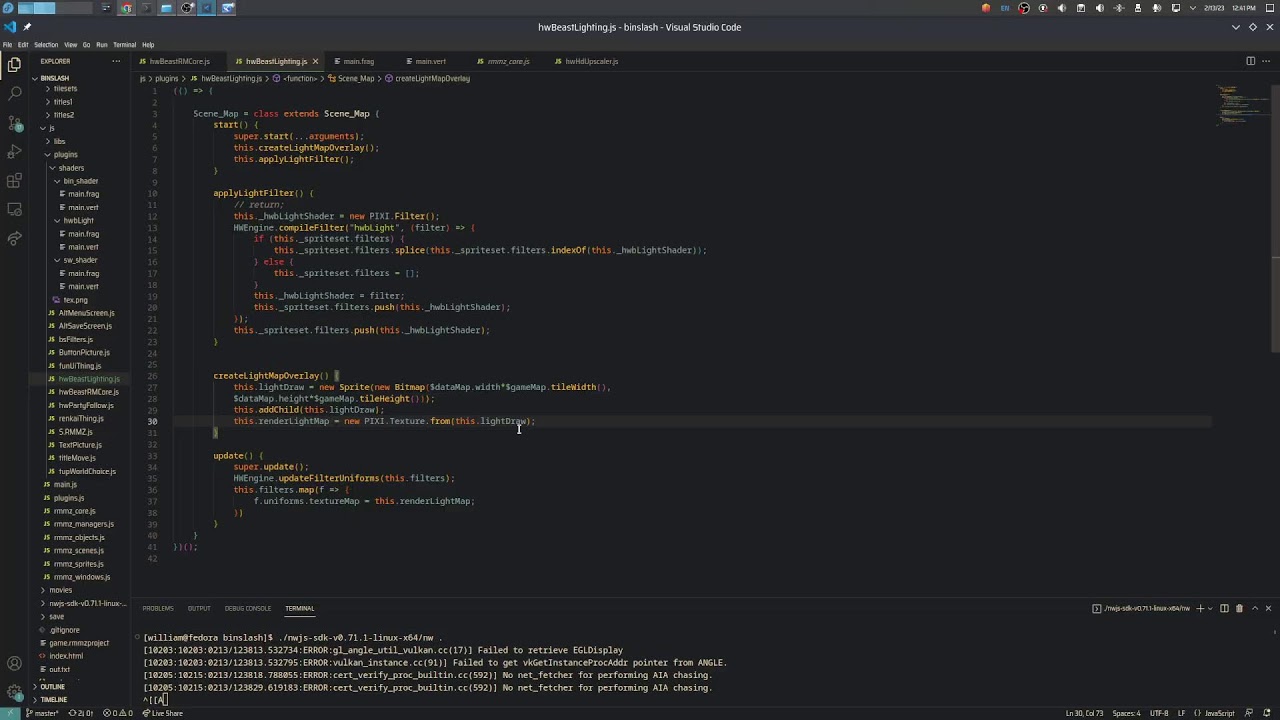 NodeJS / RPG Maker / Javascript