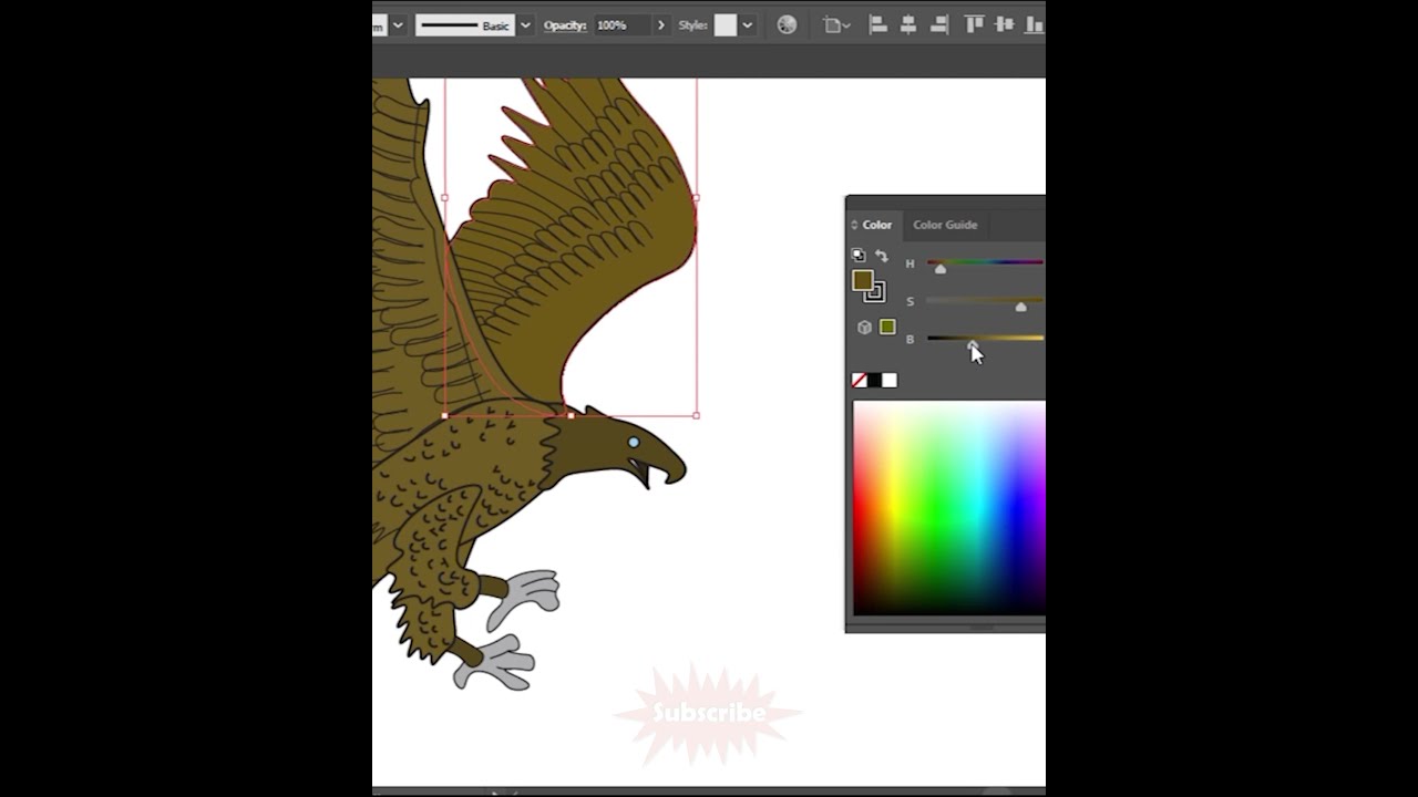 Vector Illustrator of an Eagle Shorts  | adobe illustrator | butter paper |