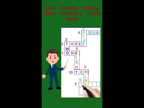 Counting crossword puzzle | Spelling Puzzle | Game |Counting 1 to 10 | Counting, Counting 1 to 100 |