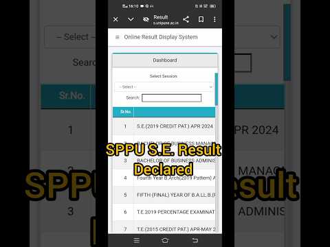 S.E. SPPU Result Declared 5.7.2024#result #engineering #sppu