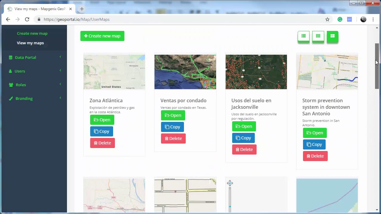 GeoPortal.io Dashboard