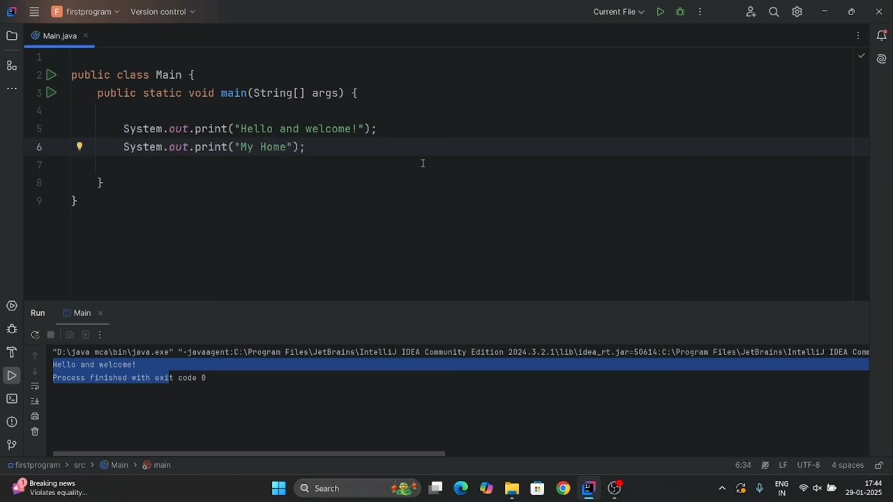 How to run java Program | How to print Java Code | How to output java code in Intellij IDEA
