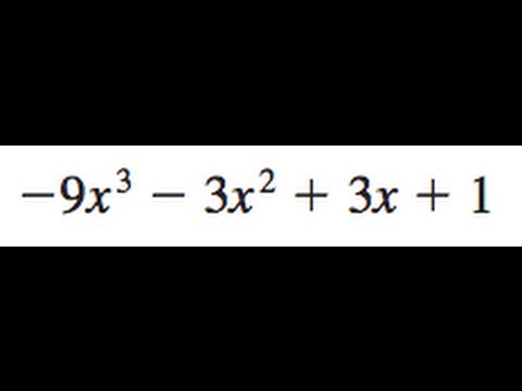 Factor -9x^3 - 3x^2 + 3x + 1
