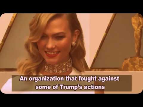 Karlie Kloss blue ribbon meaning