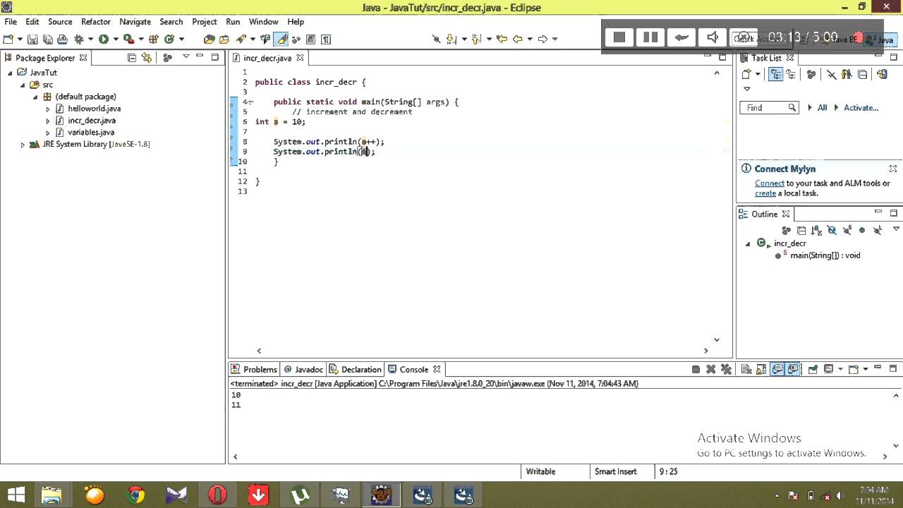 MiracleV Sinhala Java Tutorial 6 - Incremen and Decremnt Operators