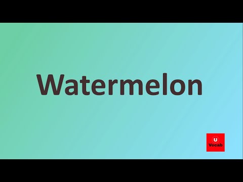 meaning and how to pronounce Watermelon | U Vocab