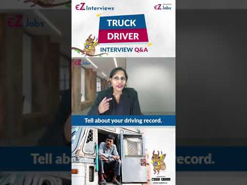 || Truck Driver Interview Questions and Answers in English I Tell about your driving record.||