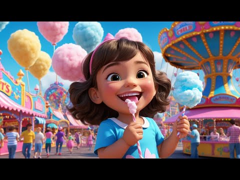 Cotton Candy, Sweet and Light Delight | Colorful Nursery Rhyme for Toddler | Song for Early Learning