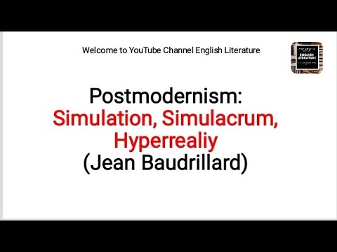Postmodernism: Simulation, Simulacrum, Hyperreality | Jean Baudrillard as postmodernist Urdu/Hindi