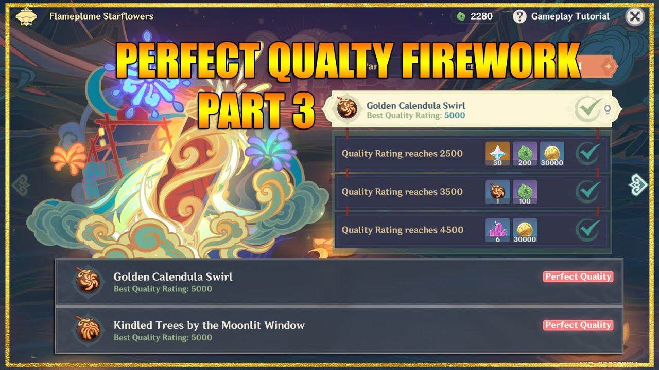 Flameplume Starflowers Part 3 Perfect Quality Firework 5000 point