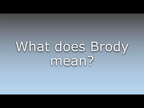 What does Brody mean?