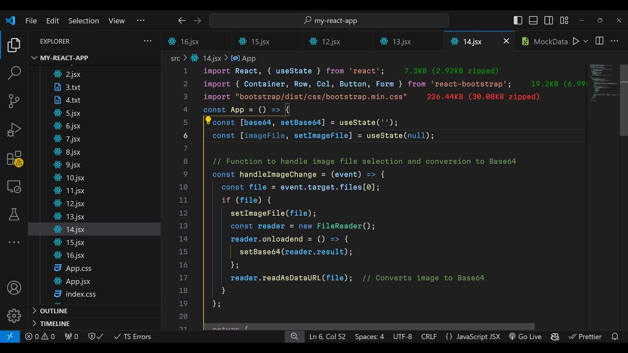 Build a React.js Image to Base64 Converter in Browser Using Javascript & JSX