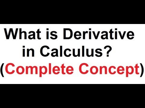 What is Derivative ? Definition of Derivative in Calculus - Concept of Derivative