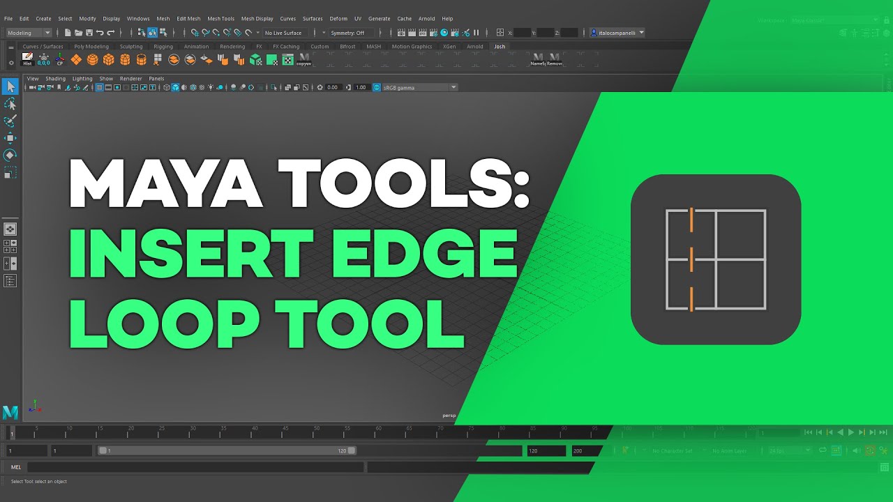 Maya's Insert Edge Loop Tool