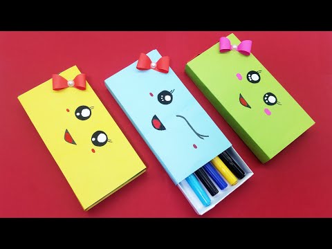 Easy Origami Pencil Box | How to make a paper pencil box | DIY paper ...