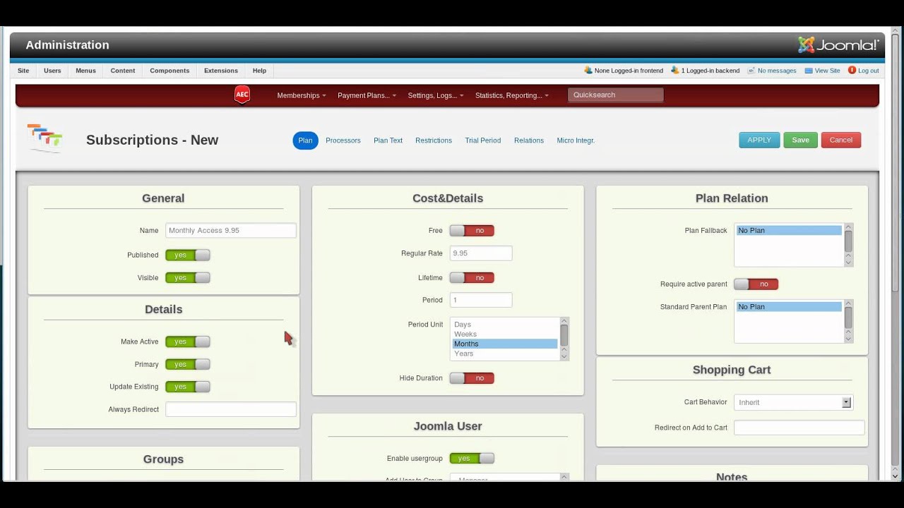 AEC Basic Setup Part 7 - AEC Plans, Setup 2 Simple Plans