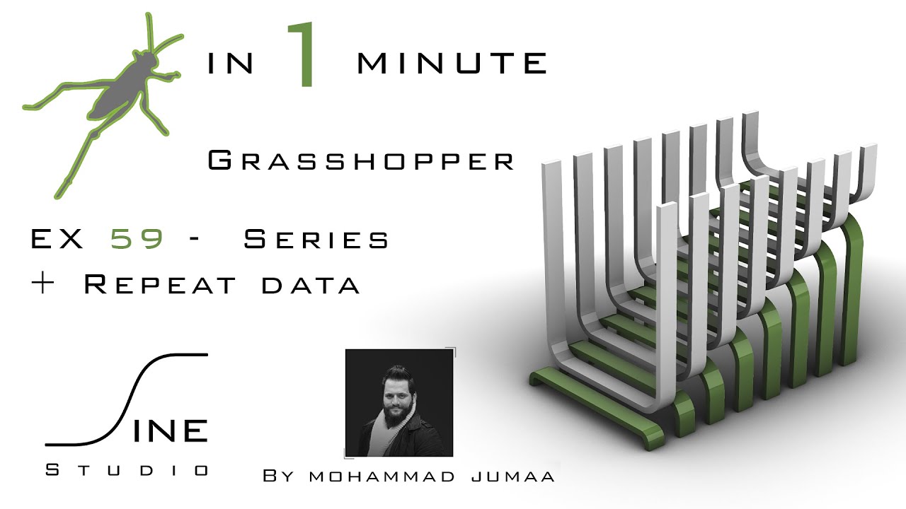 Grasshopper in 1 minute - EX 59 - Series + Repeat data