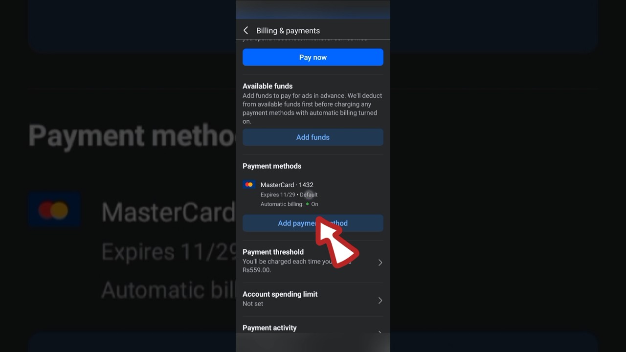 How to Remove Payment Method on Facebook#facebook #subscribe #shorts