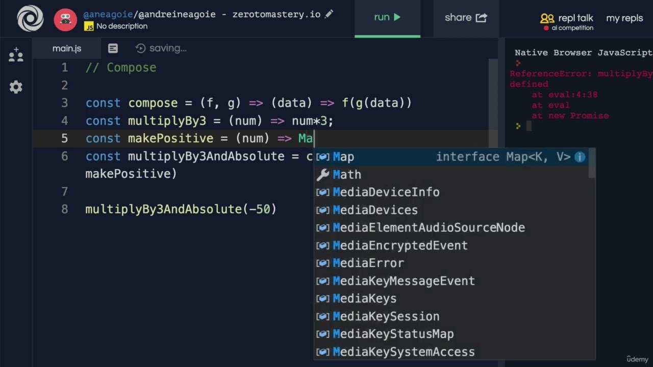 JavaScript Adv Concepts Functional Programming 0715 Compose and Pipe
