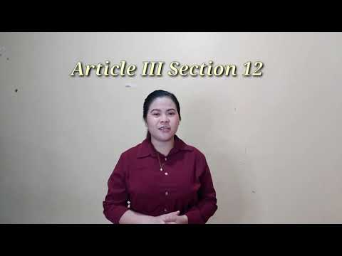 Article 3 Section 12
