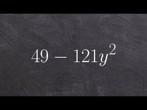 Using the difference of two squares to factor a binomial