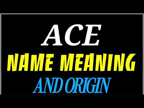 What does the name ACE mean | ACE meaning in english | Meaning of name ACE