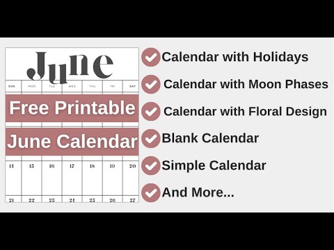 June 2024 Calendar with Holidays - Free Printable! #2024 #calendar #june2024