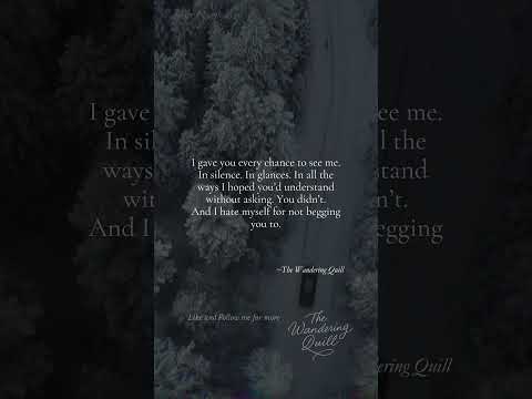 This Poem Feeling Unheard & Unseen Is So Painful