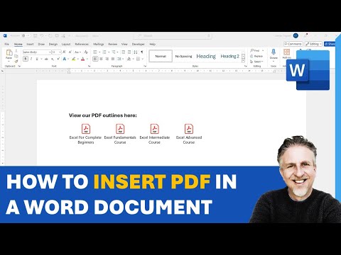 Insert PDF into MS Word - As Icon, As Image ... With Multiple Pages | Embed or Link a PDF in MS Word
