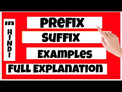 English :- Prefix and Suffix Full Explanation in Hindi + English with Examples meaning and much more