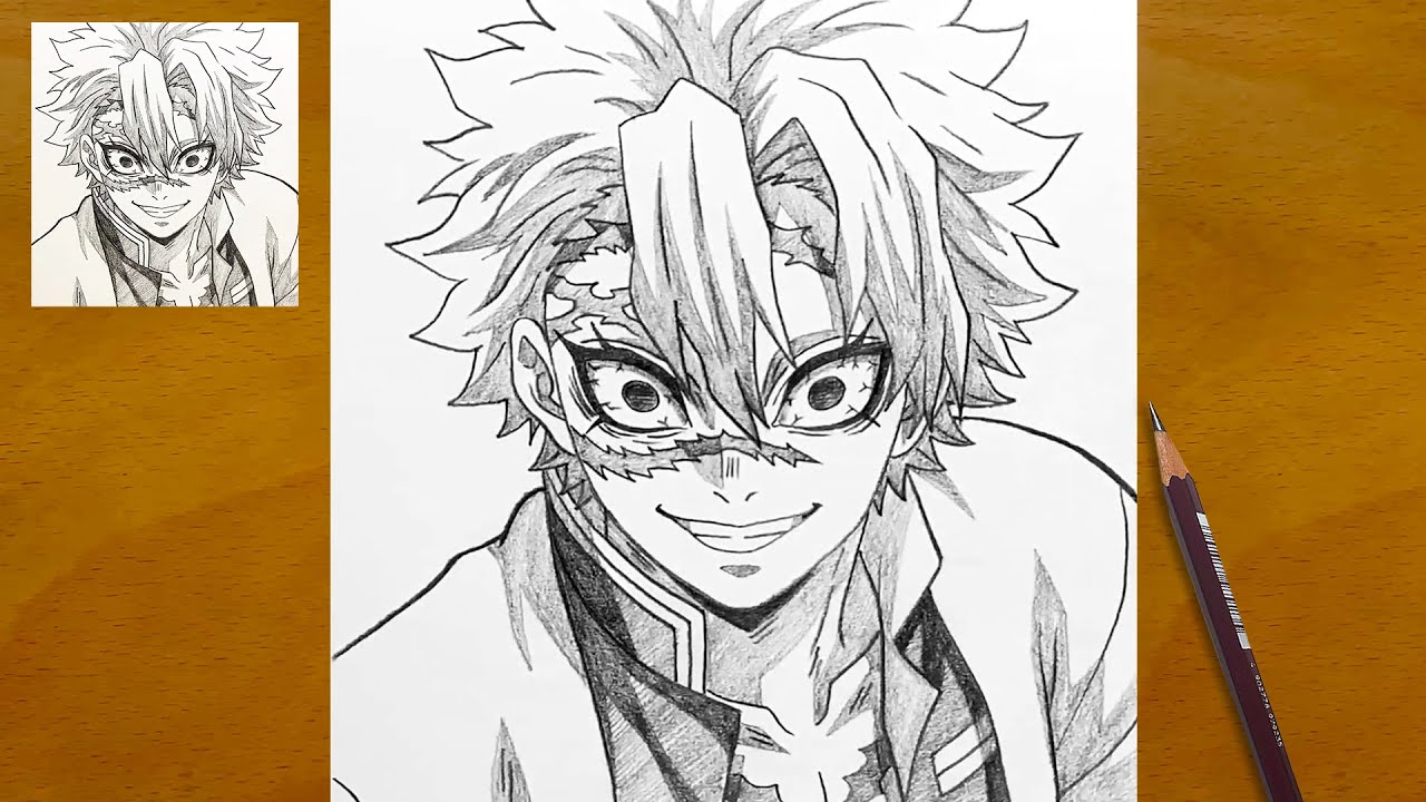 How to Draw Sanemi Shinazugawa | Demon Slayer Step by Step