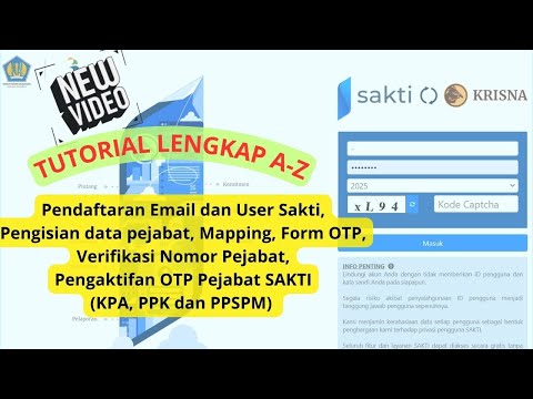2025 || CARA MENDAPATKAN USER SAKTI DAN PENGAKTIVAN OTP PEJABAT SAKTI