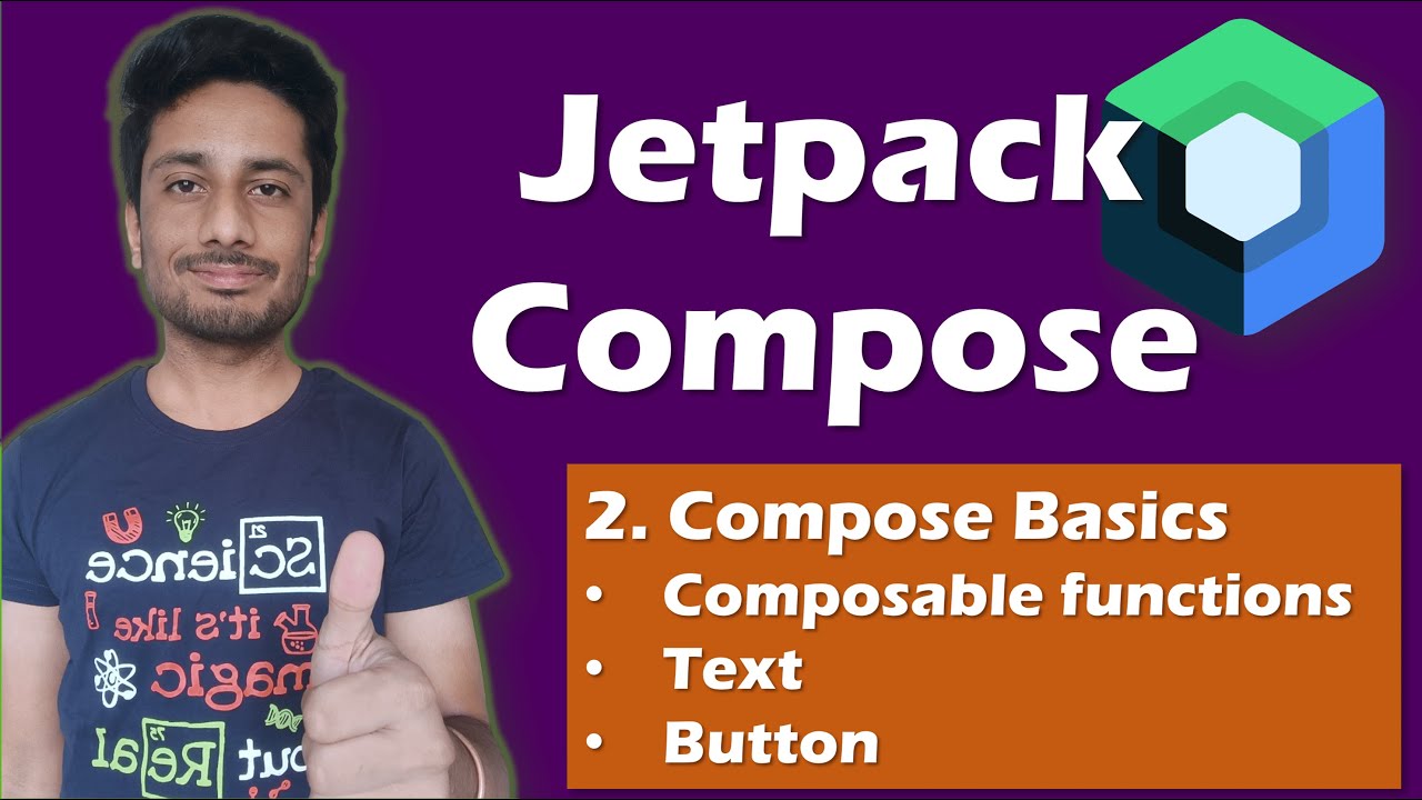 Jetpack Compose basics | Revealing Functions, Text, Button Composables