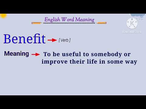 benefit meaning in english | what is the meaning of benefit