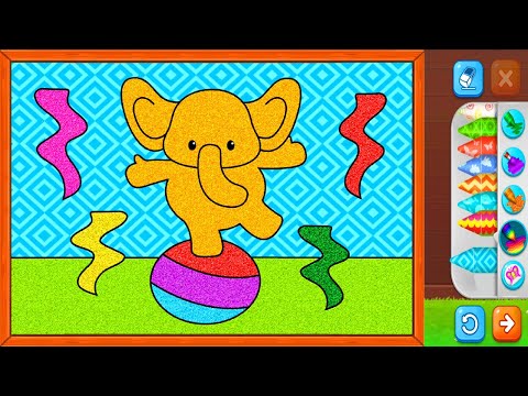 Baby Elephant - 9 Painting Drawing Game For Kids | Kids Game | Drawing Game | Kids Coloring Game
