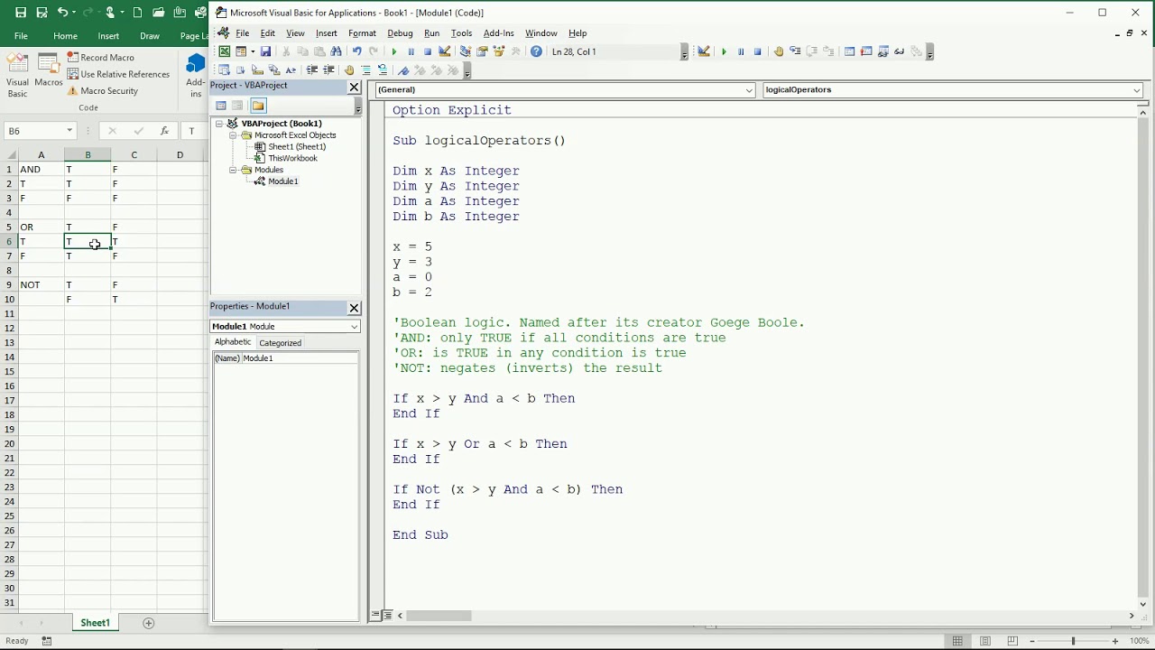 13 ENG VBA Excel   Logical operators