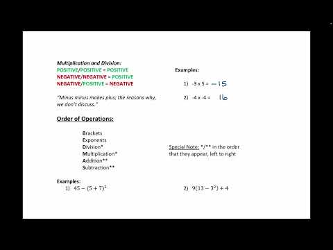 Introduction to Business Math - Module 2: Order of Operations