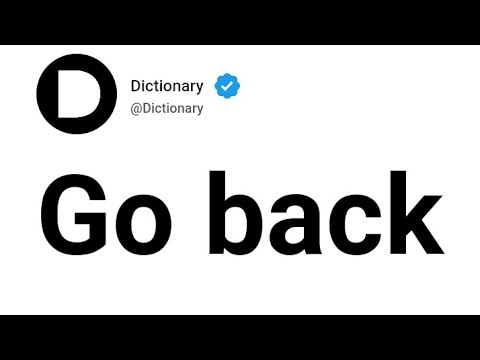 Go back Meaning In English