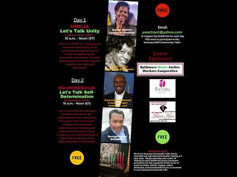 Kwanzaa 2022 Community Talks Flyer Invitation