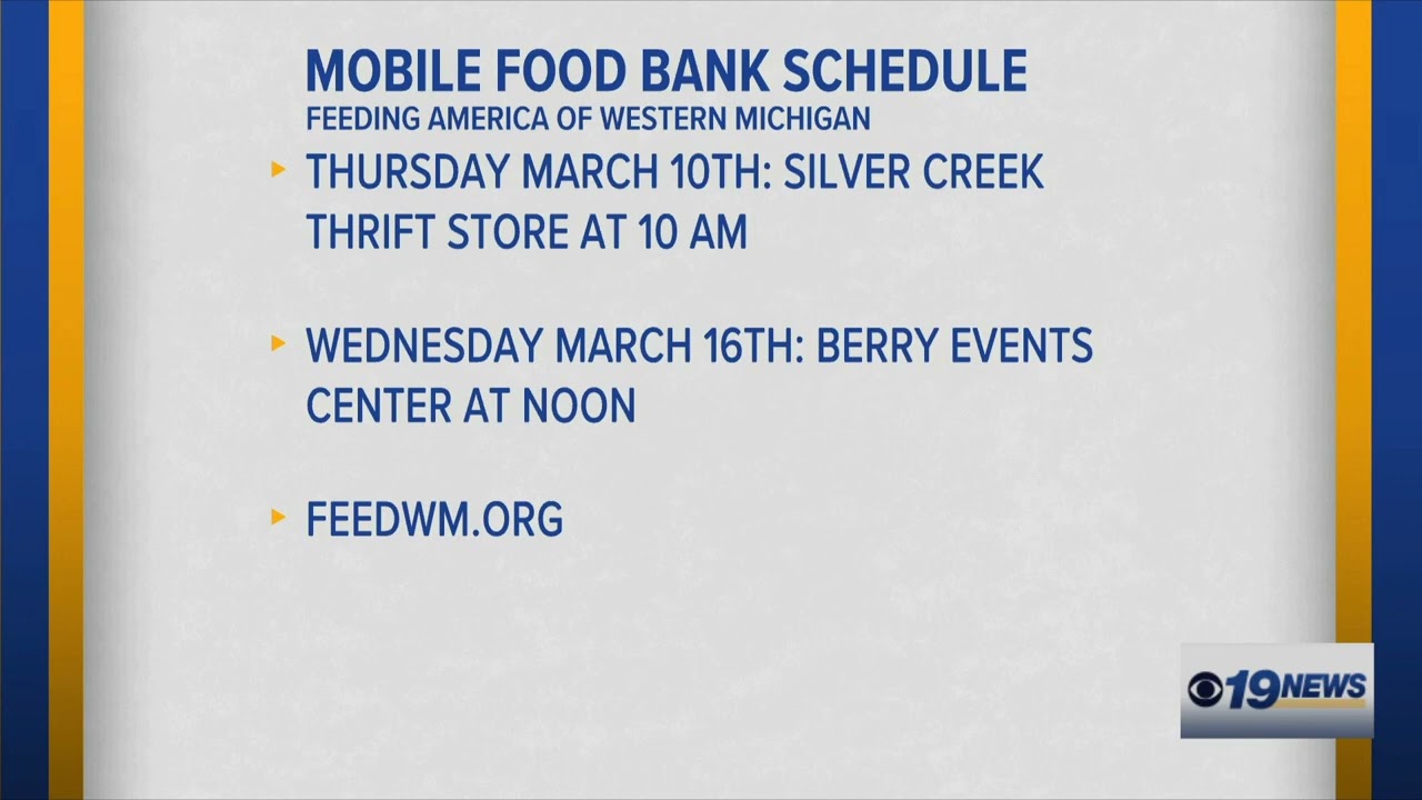 Feeding America of Western Michigan Sets Mobile Food Bank Schedule