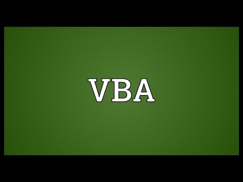 VBA Meaning